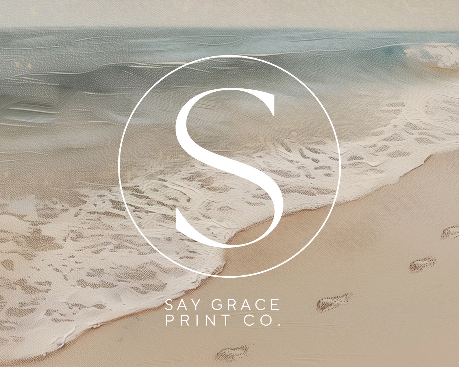 Footprints in Sand Dunes: Antique Ocean Oil Painting (printable) - Etsy