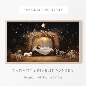Christmas Frame Tv Art Nativity, Jesus Birth, Jesus Christ, Christian ...
