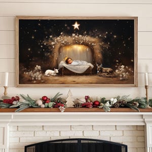 Christmas Frame Tv Art Nativity, Jesus Birth, Jesus Christ, Christian ...