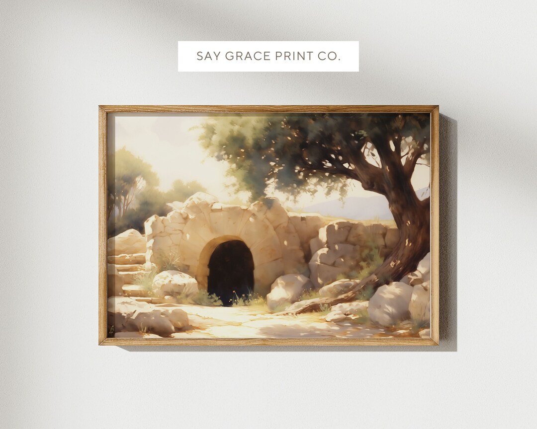 PRINTABLE, the Tomb is Empty, He is Risen, Jesus Christ Art, Vintage ...