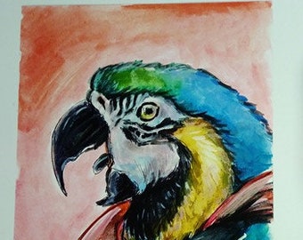 Parrot print | Etsy