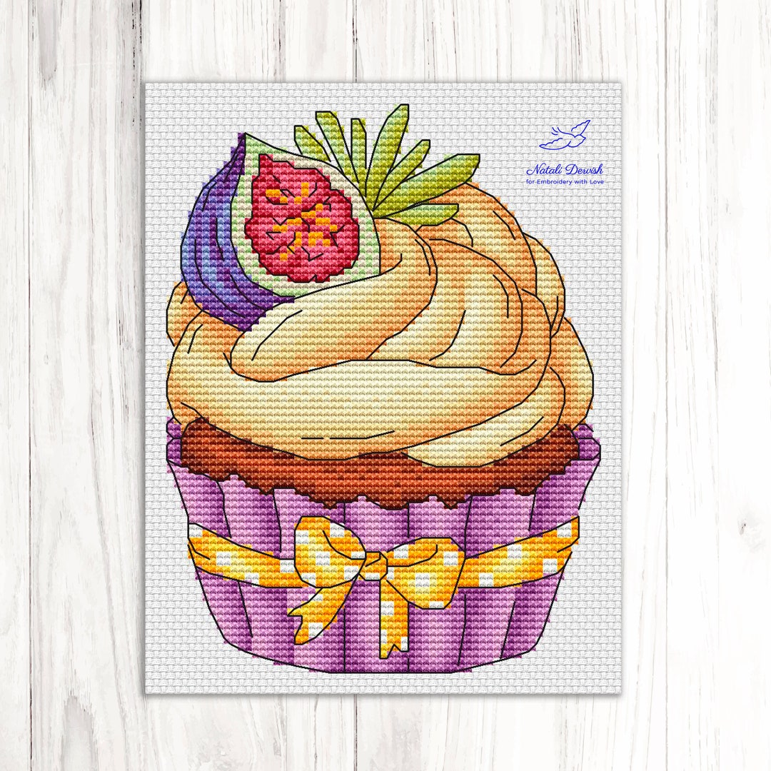 Figs Cross Stitch Cupcake Cross Stitch Patten Pdf Cake Cross - Etsy
