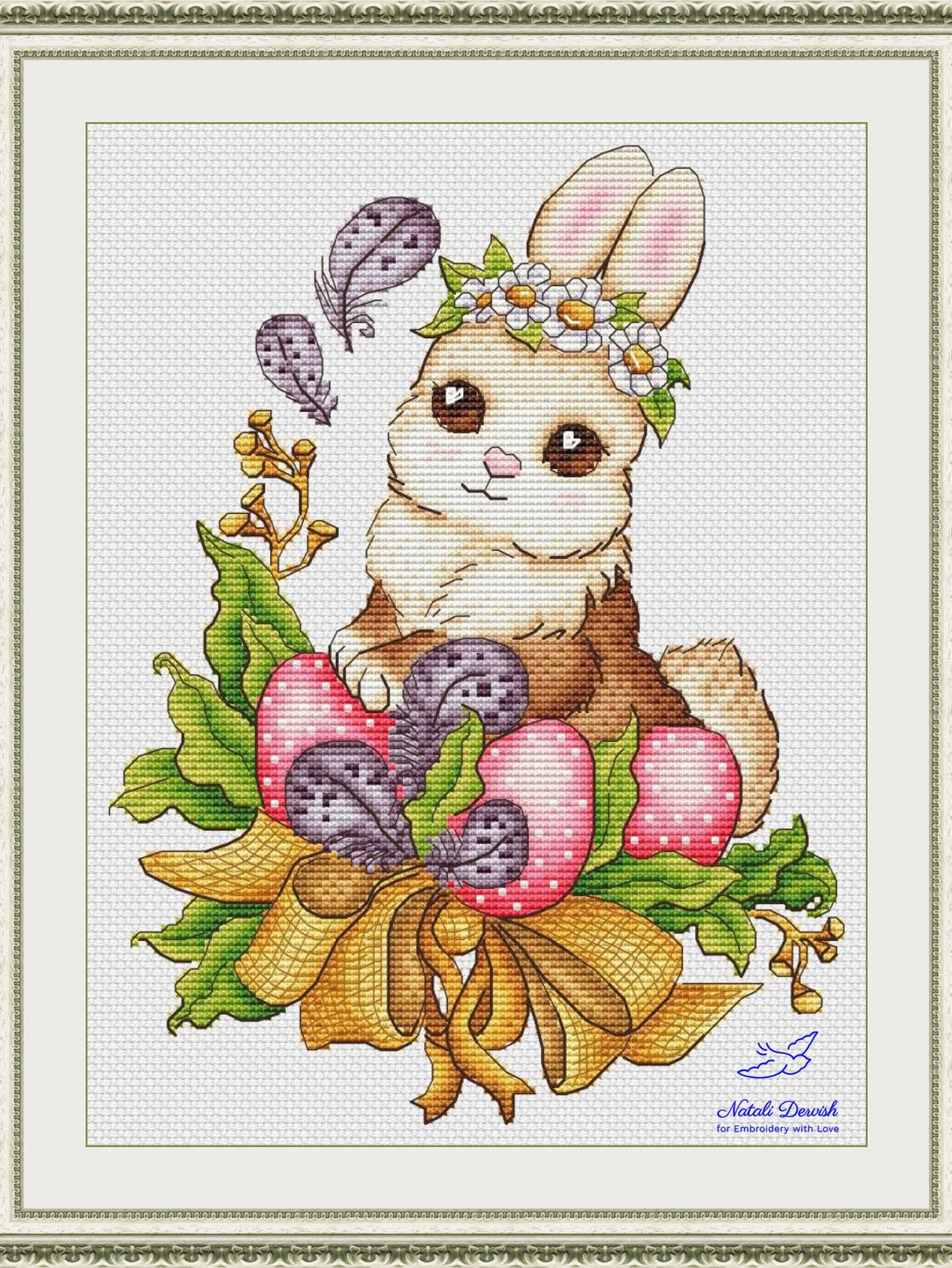 Bunny Cross Stitch Pattern PDF Instant Download Easter Cross - Etsy