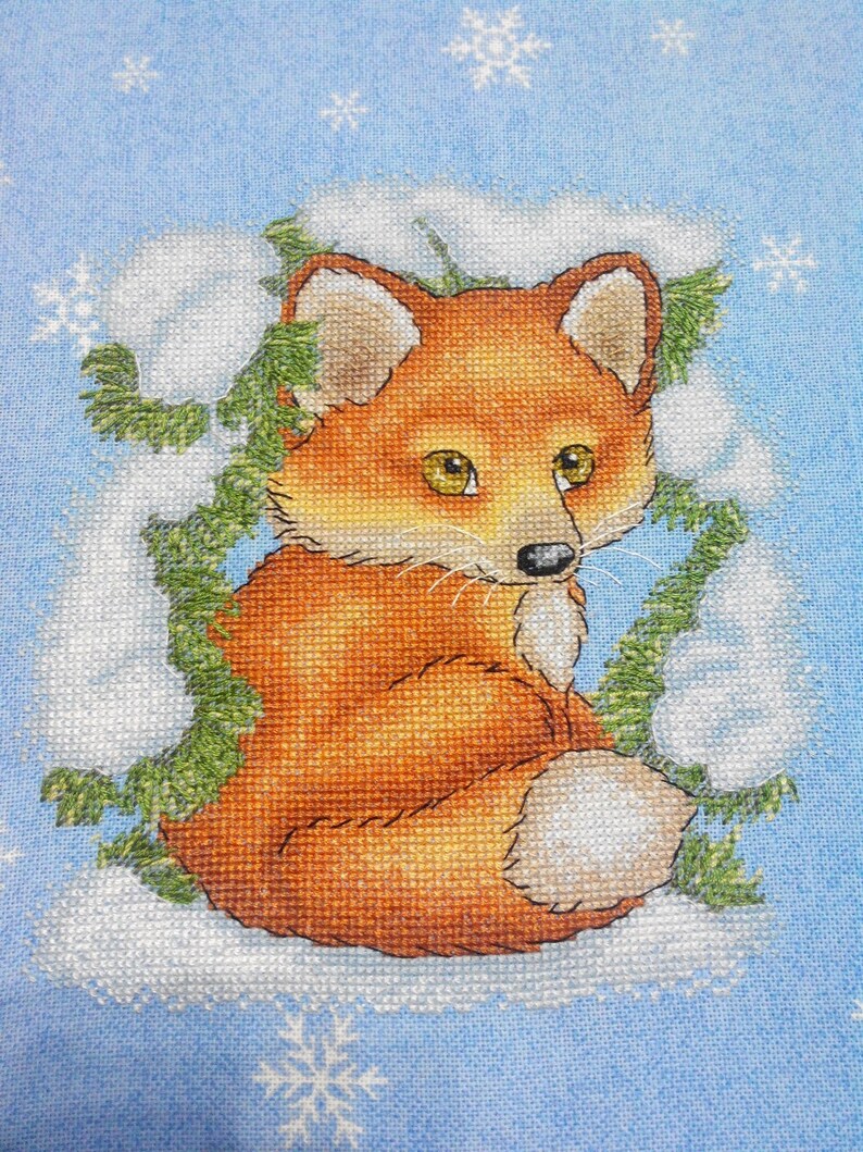 Fox Cross Stitch Pattern PDF Instant Download Embroidery Cute - Etsy