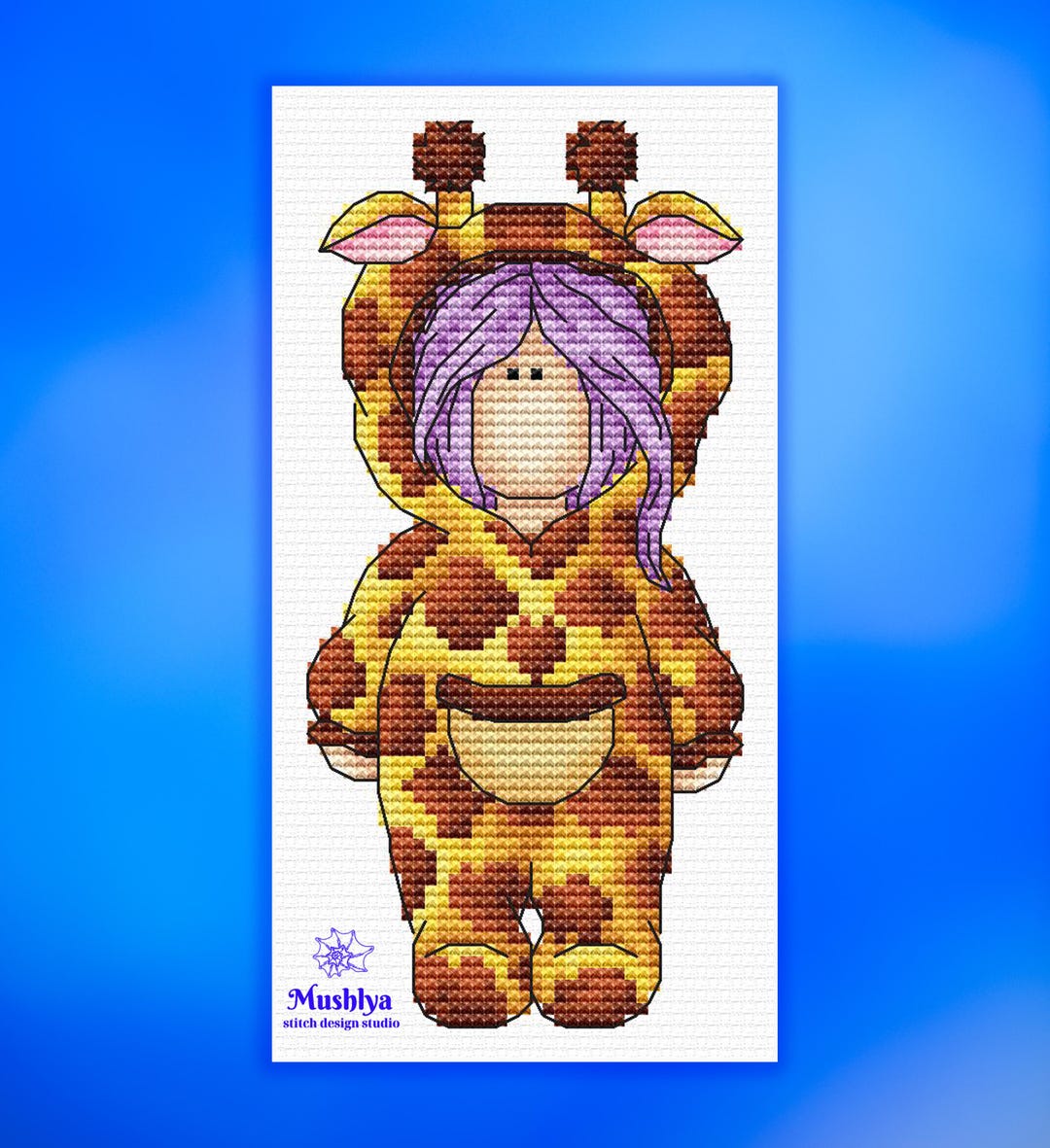 Tilda Doll Cross Stitch Pattern: Giraffe Pajamas (PDF) - Etsy