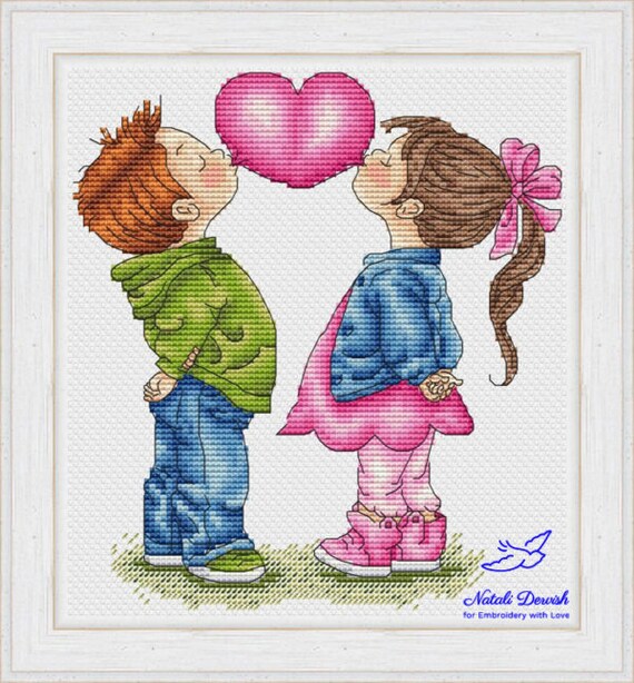 Love Cross Stitch Pattern PDF Instant Download Embroidery Cute | Etsy