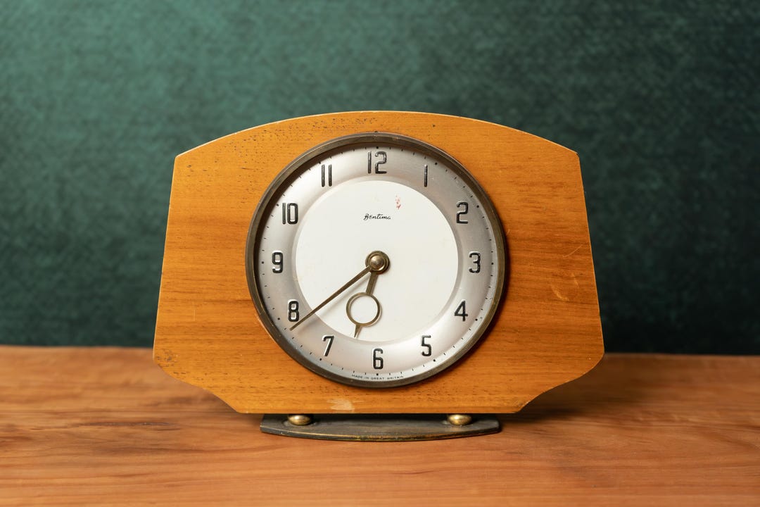 Vintage Bentima Desk Clock / Mechanical Clock / Table Clock / Office ...