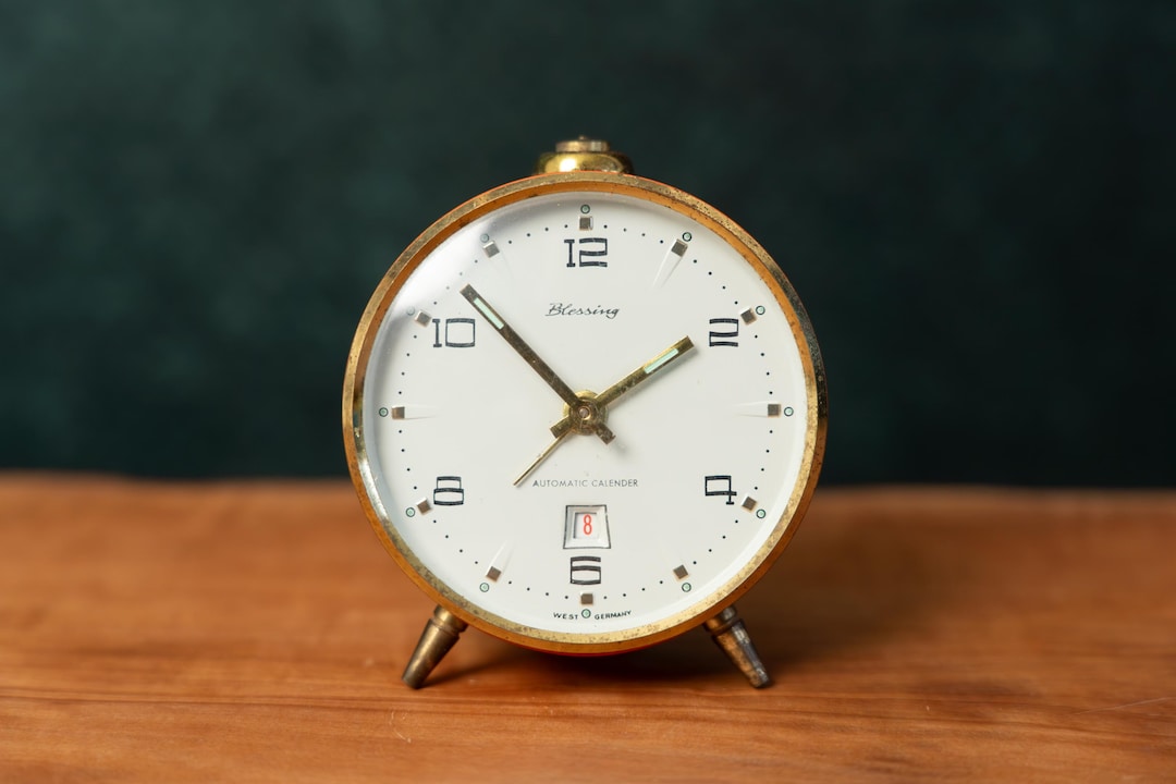 Vintage Blessing Orange Desk Clock: German Mechanical Alarm (doesn't ...