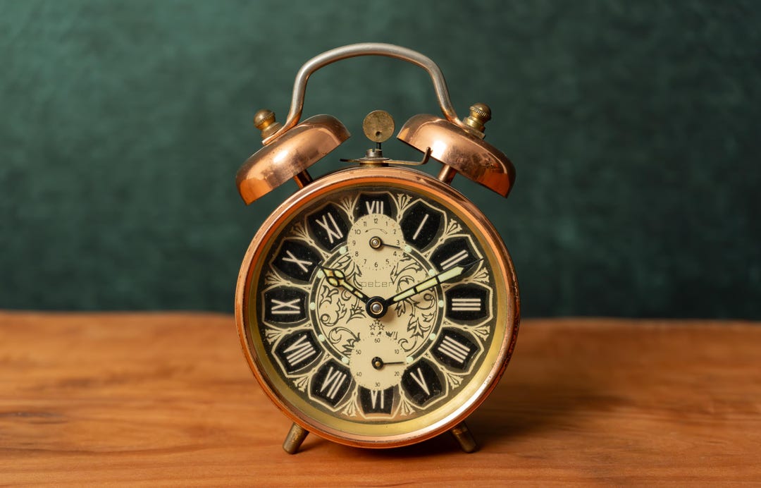 Vintage PETER Alarm Clock / Mechanical Clock / German Table Clock ...