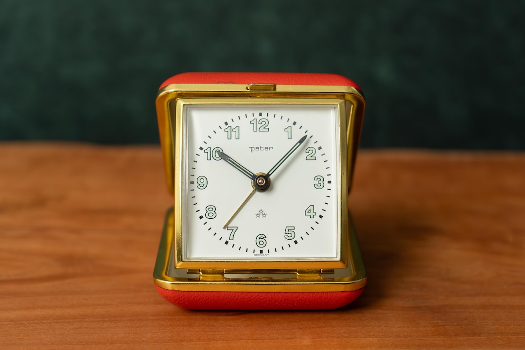 Vintage PETER Travel Clock / Mechanical Clock / Alarm / Office Decor ...
