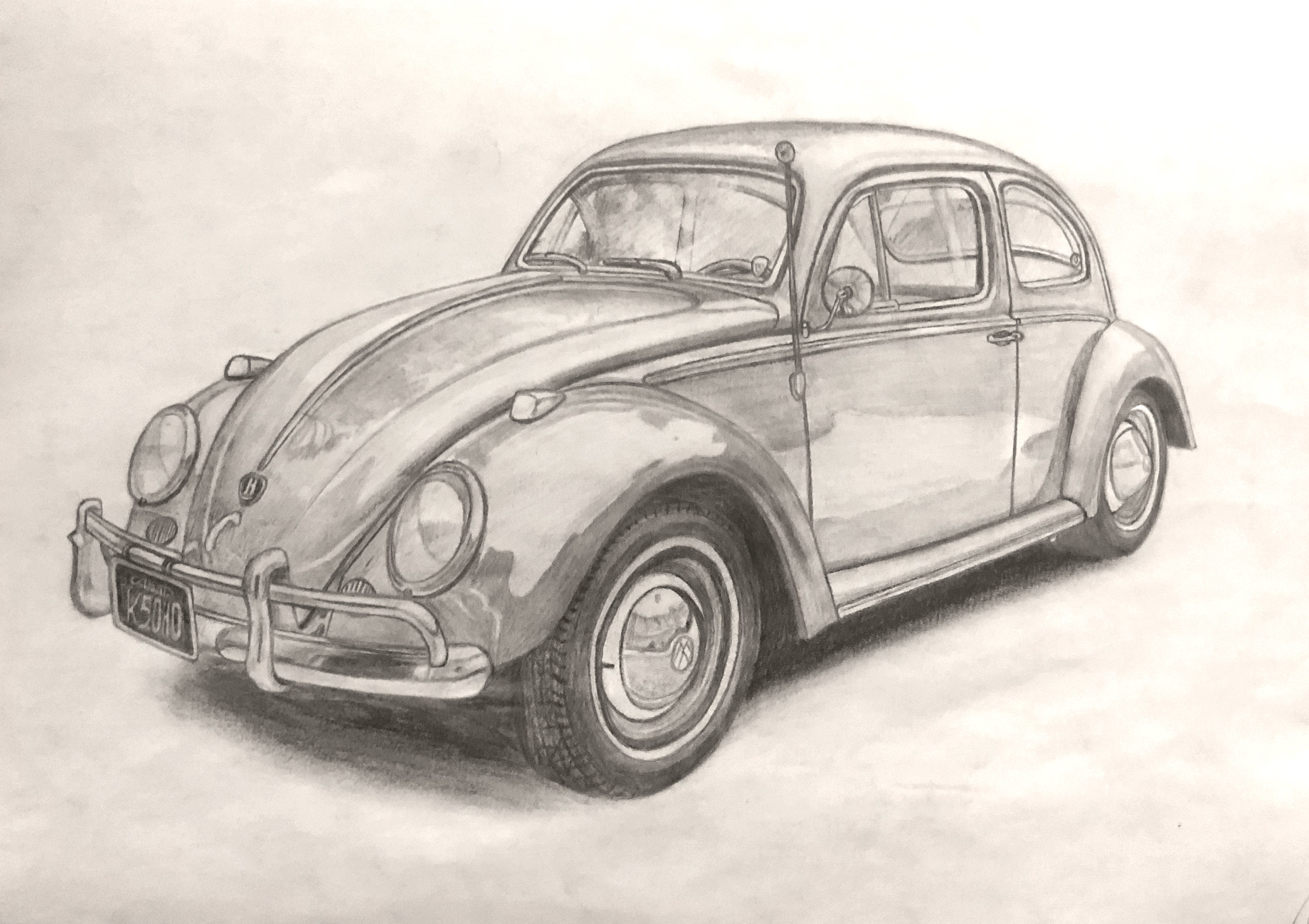 Custom Car Portrait, Pencil Drawing, Car Lovers Gift, Hand Drawn ...