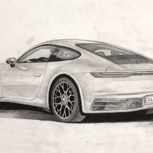 Custom Car Portrait, Pencil Drawing, Car Lovers Gift, Hand Drawn ...