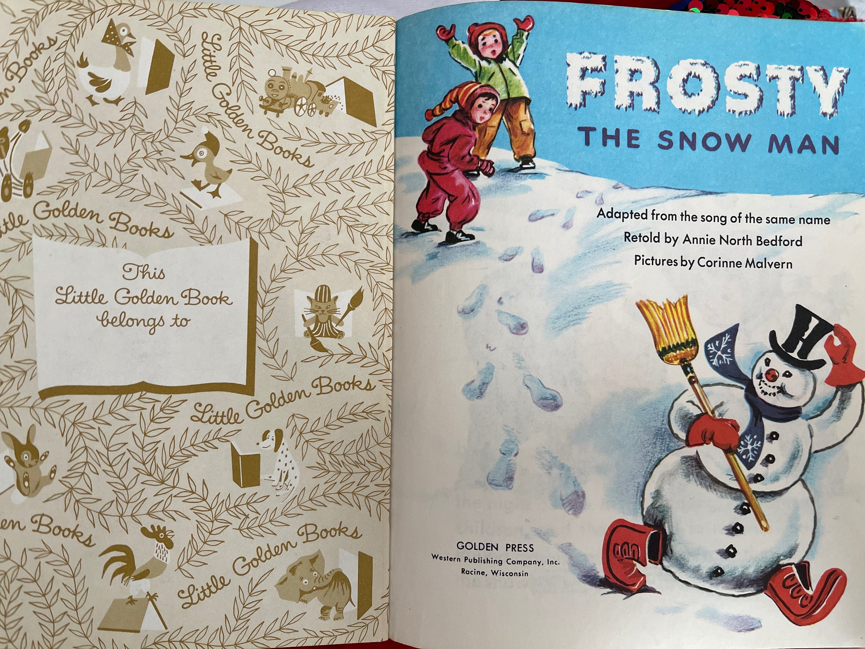 Frosty The Snowman a little golden book | Etsy