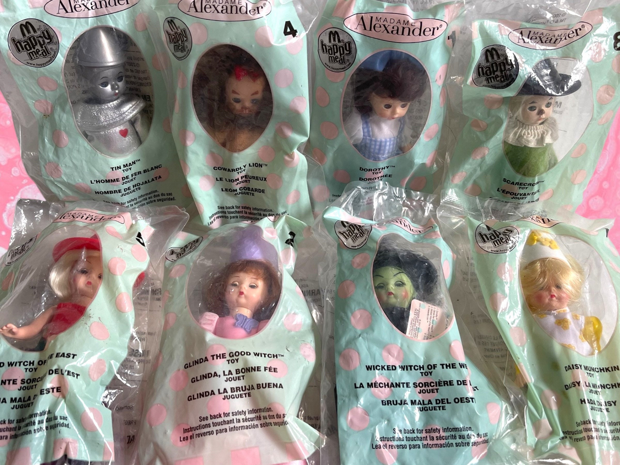 Wizard Of Oz Madame Alexander Mcdonalds Exclusive Mini Dolls New In