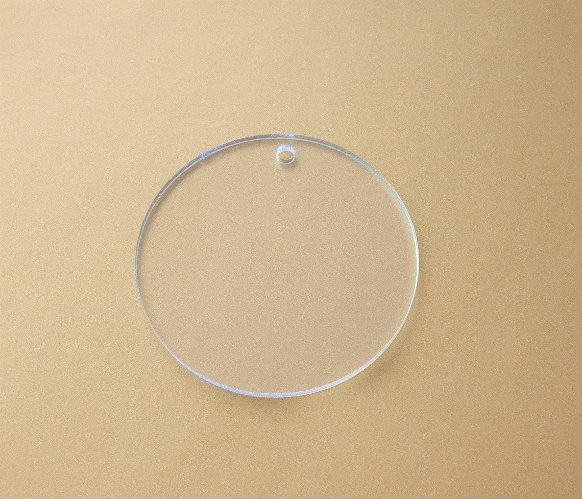 100 Round Clear Acrylic Discs Shapes With Holes Clear Acrylic - Etsy