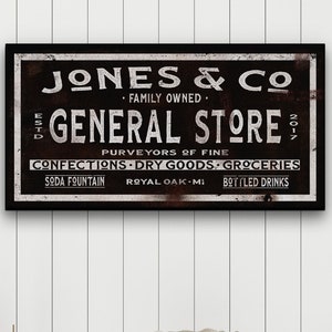 Dry Goods Sign | Personalized General Store Sign | Custom Farmhouse ...