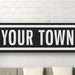 Town Name Sign | Clean Distressed Metal Look | City Name Wall Hanging ...
