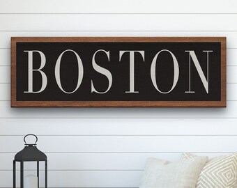 Boston Sign Wall Art - Etsy
