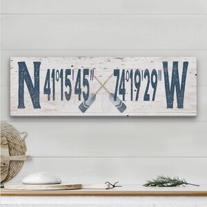 Longitude Latitude Sign, Personalized Coordinates Sign, Family Name Lat ...