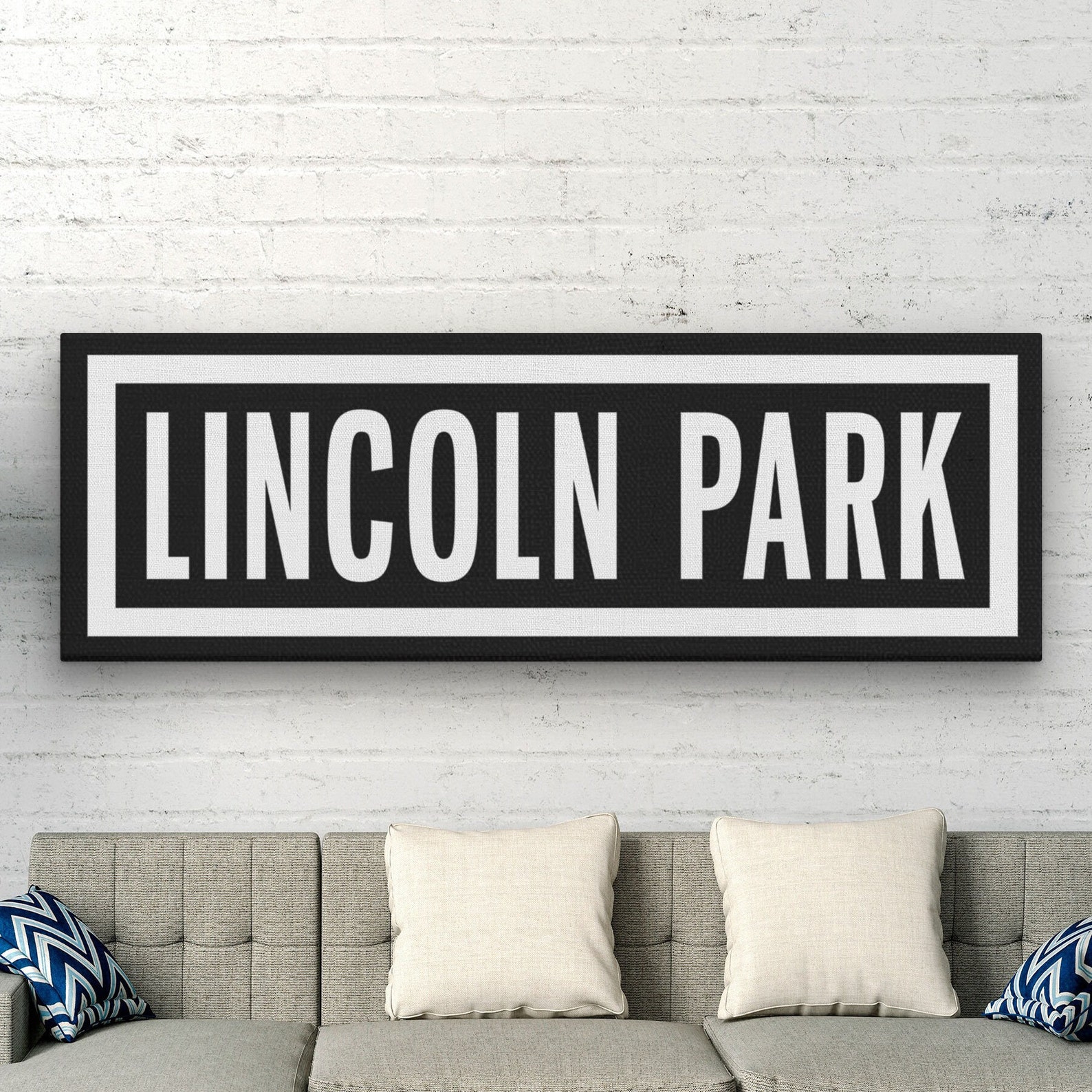 Town Name Sign Clean Distressed Metal Look City Name Wall - Etsy