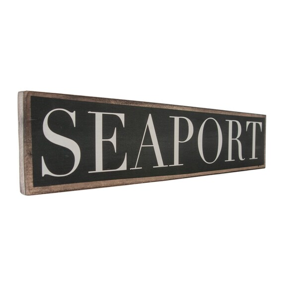 Seaport Boston Sign Seaport MA Sign Seaport Wood Sign | Etsy