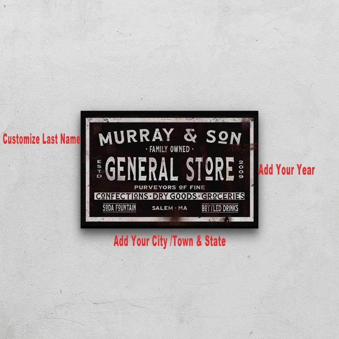 Dry Goods Sign Personalized General Store Sign Custom - Etsy