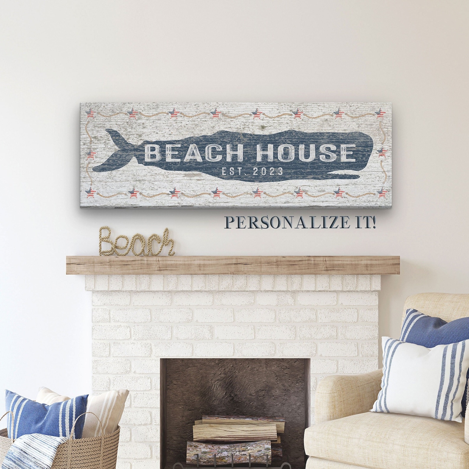 Whale House Sign Beach House Sign Personalized Beach House - Etsy