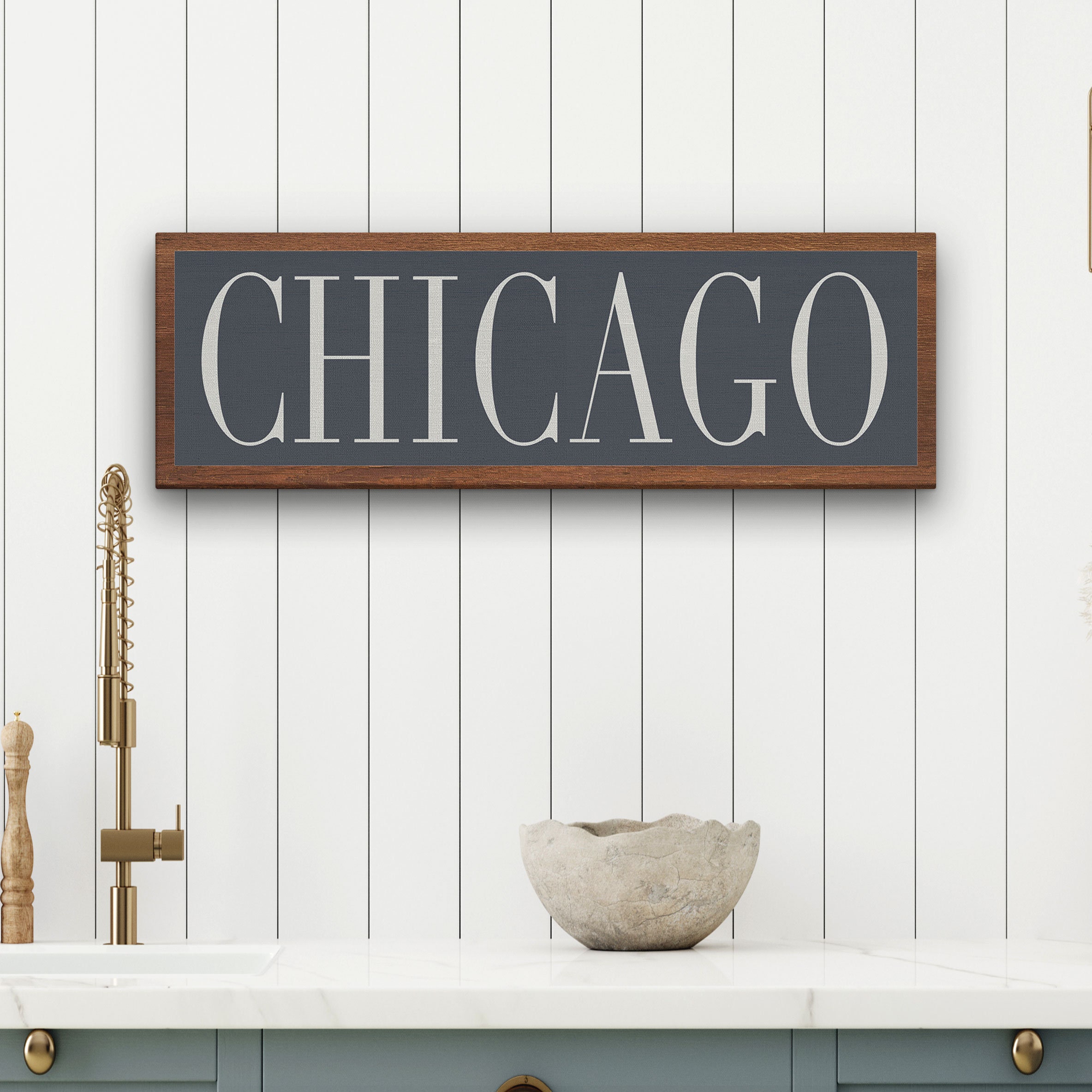Chicago Sign, Chicago IL, Large Canvas Wall Decor, Illinois Sign, City ...