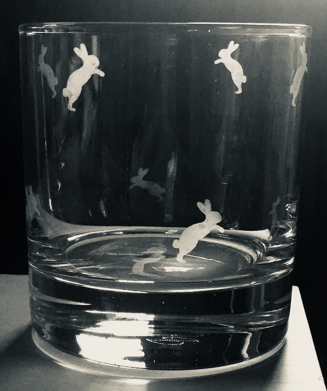 Tumbler/mixer Glass little Rabbits - Etsy