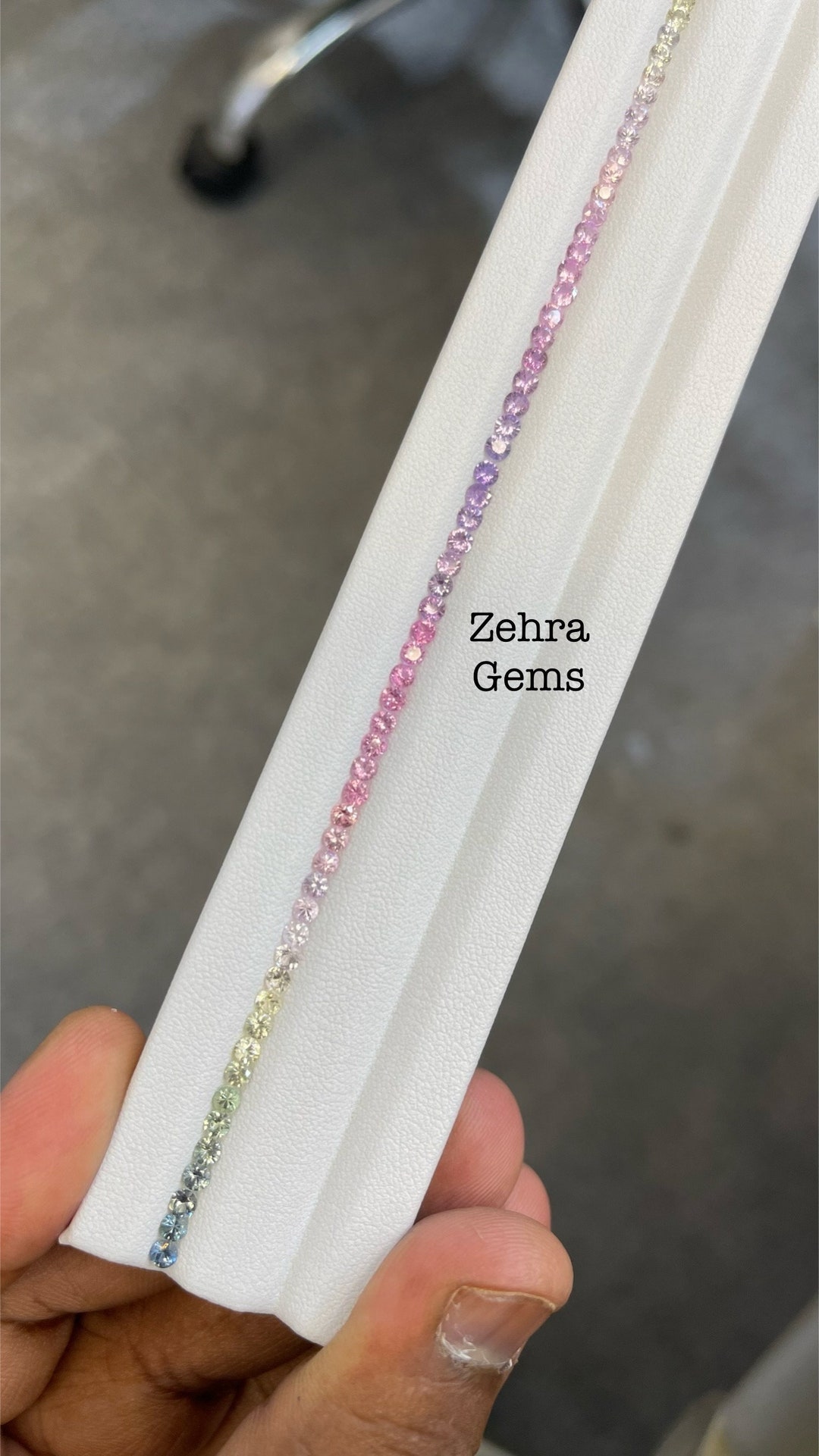 2.7mm Fancy Sapphires Pastels Colors Rounds Cut Loose Bracelet Set Good ...