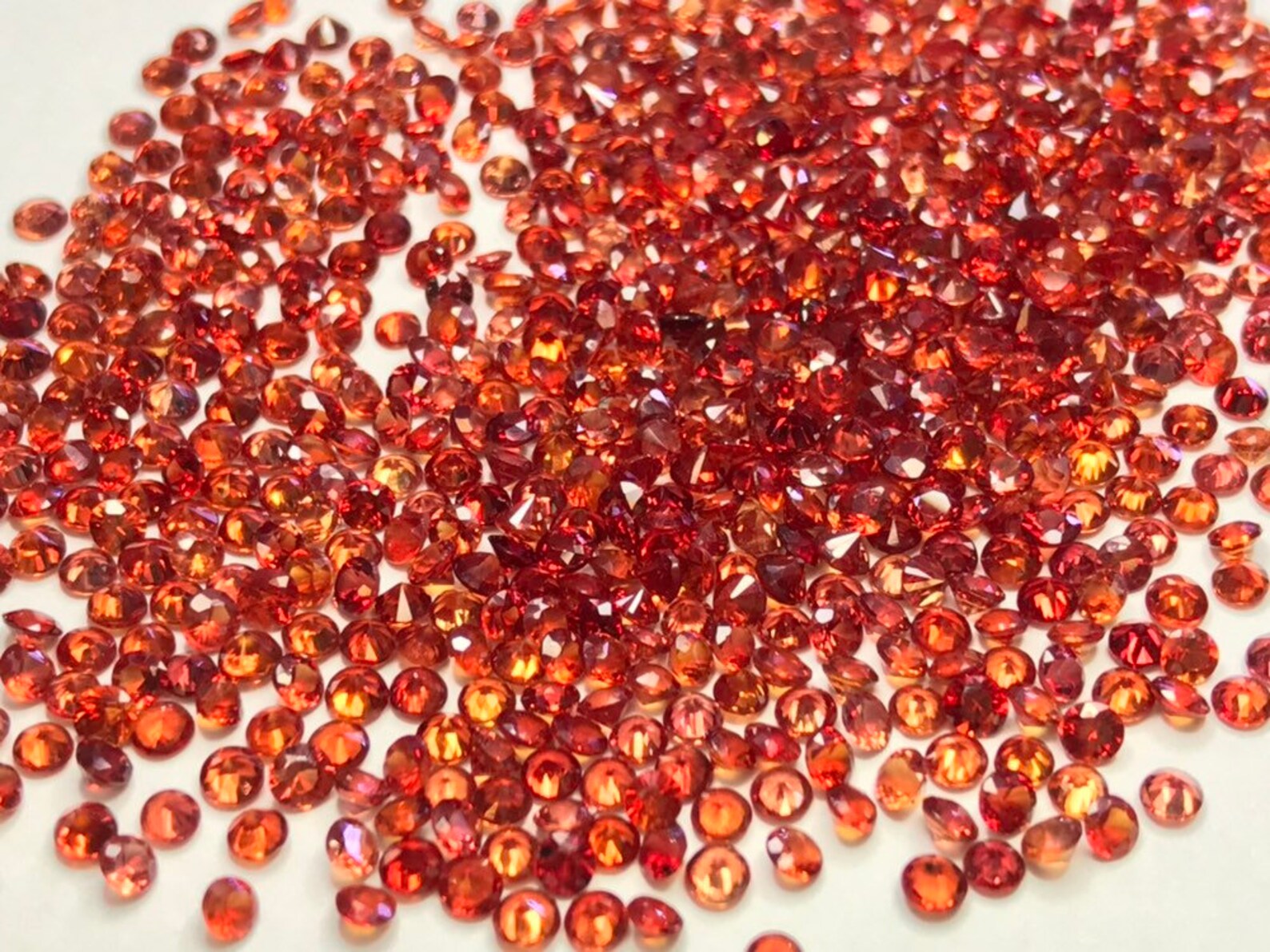 2.5mm Orrenge Sapphires Top Color Diamond Cuts 40 Stones Pack - Etsy