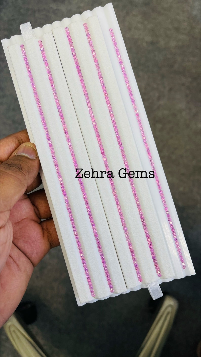 2.5mm Round Pink Sapphire: Natural Loose Gemstone, 5.25 Carats - Etsy