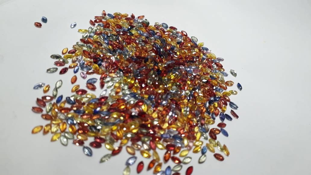 4x2mm Marquise Fancy Sapphires Good Quality Mutli Colors Sevral Pack - Etsy