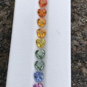 HEART SHAPE STONE, Multicolor Gemstone, Sapphire 5mm Heart Natural ...