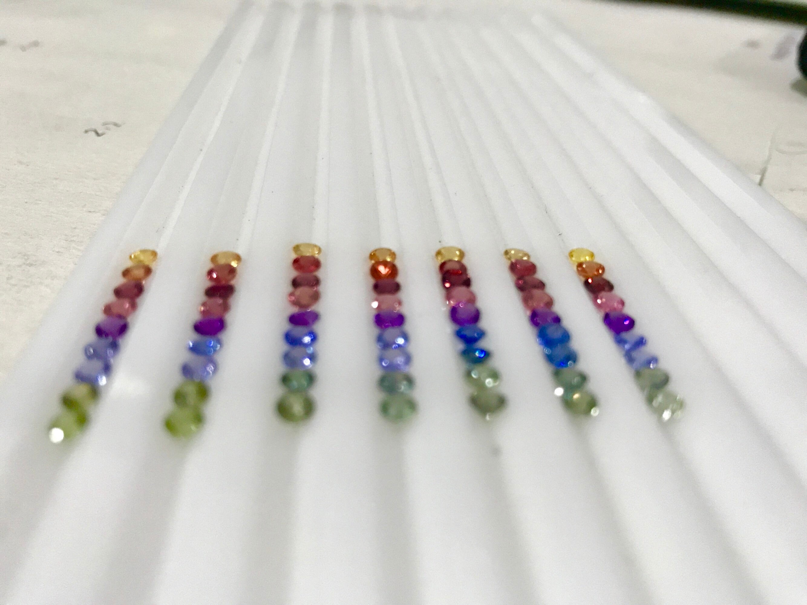 3mm Rounds of Natural Rainbow Stones Rings or Earring Set - Etsy