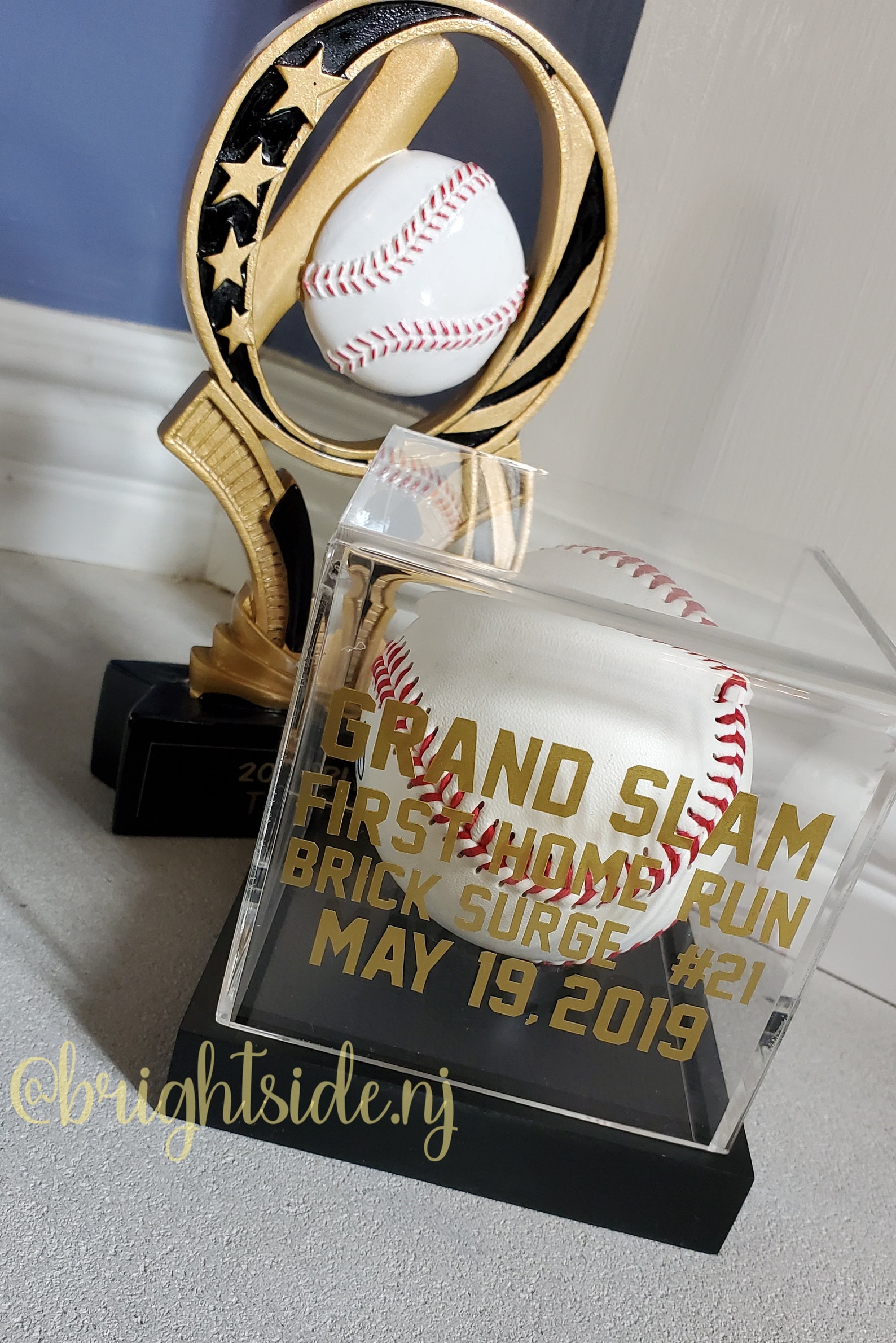 Baseball Display Case Softball Personalized Game Ball | Etsy