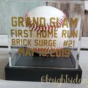 Baseball Display Case - Softball - Personalized - Game Ball Home Run ...