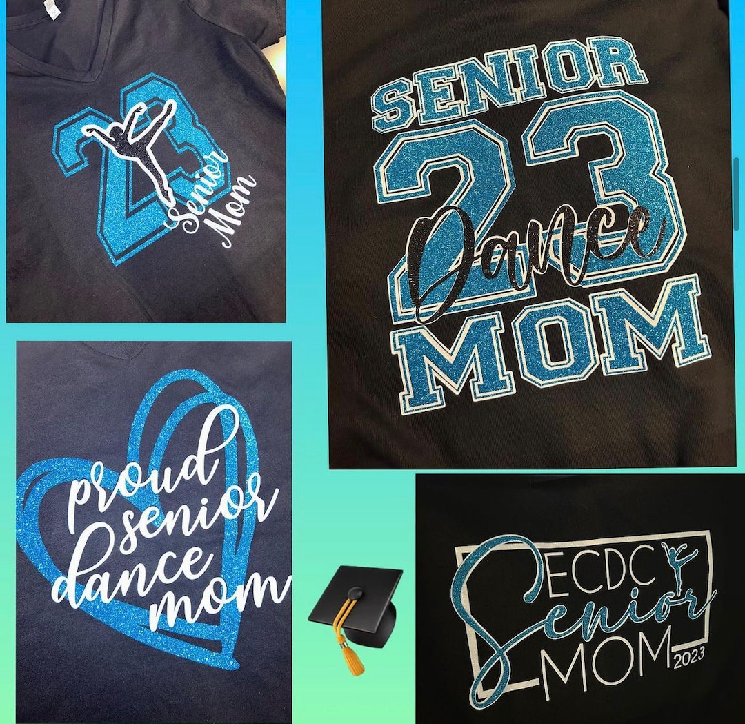 Senior Dance Mom Shirt Graduating Senior Proud Class of 2024 Glitter ...