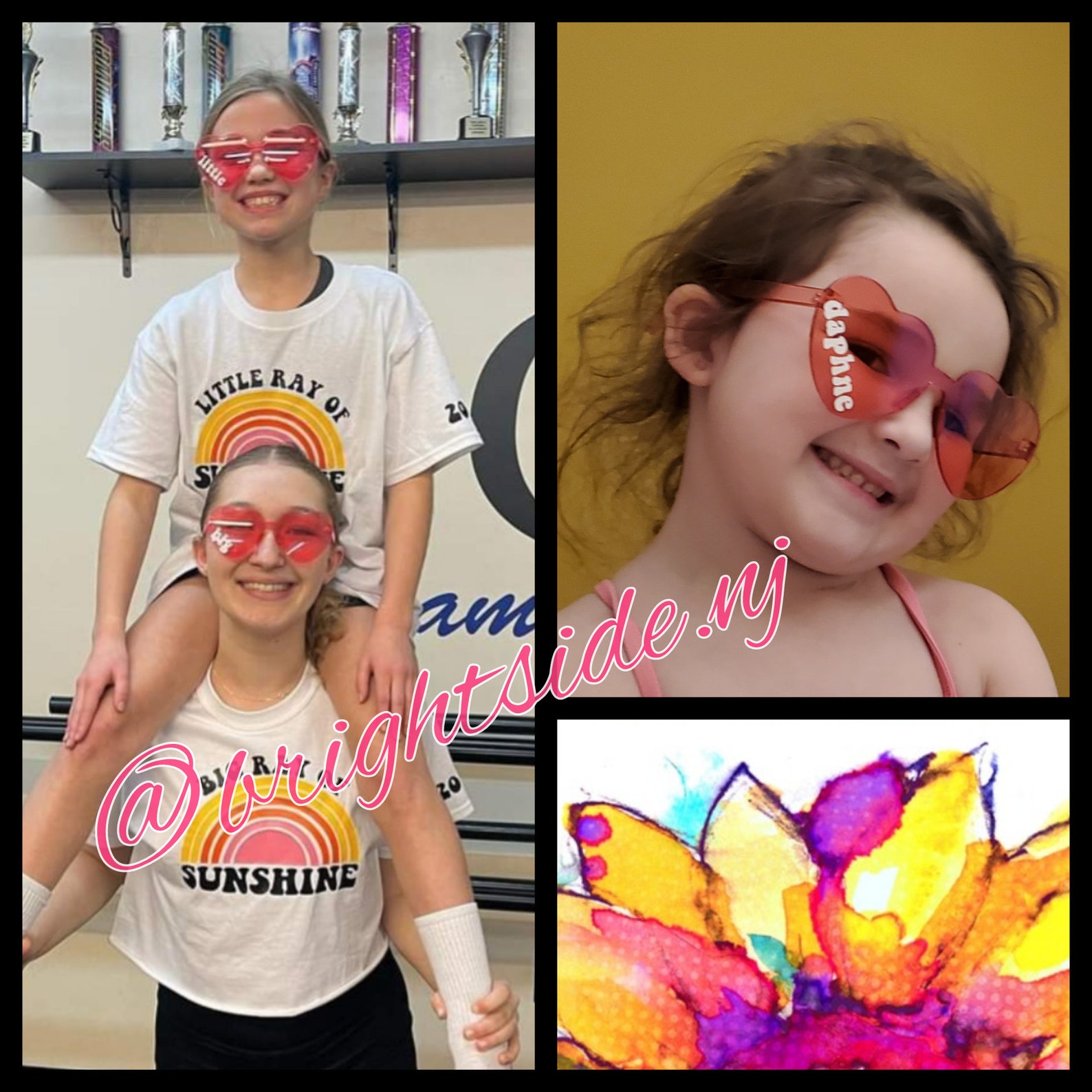 Big/little/middle Heart Shaped Sunnies - Set of 3 - Rimless Retro ...