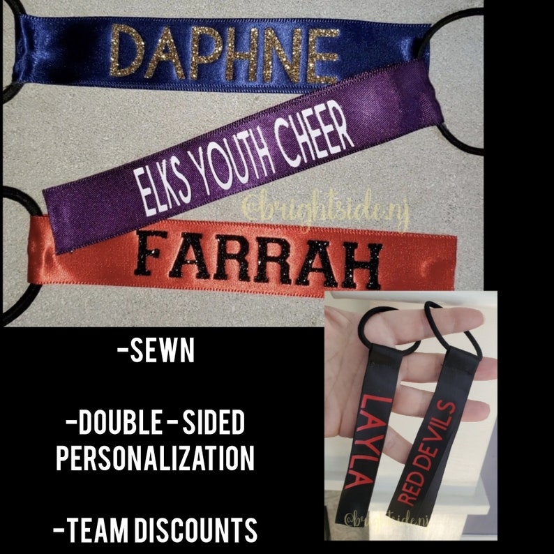 Pom Pom Tags Set of 2 Cheer Cheerleader Name - Etsy