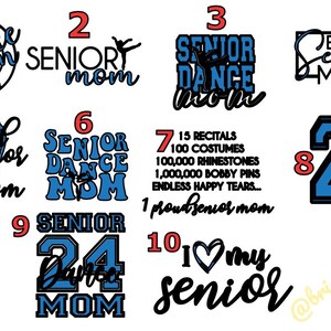 Senior Dance Mom Shirt Graduating Senior Proud Class of 2024 Glitter ...