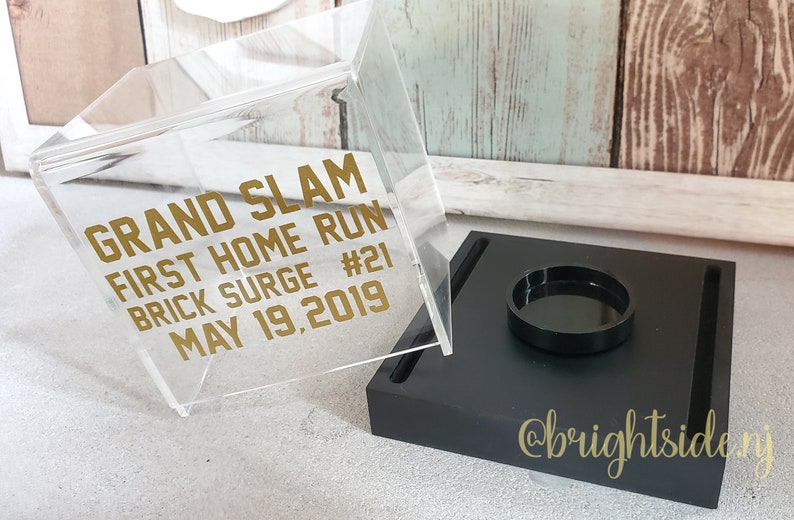 Baseball Display Case Softball Personalized Game Ball | Etsy