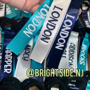 Pom Pom Tags - Set of 2 - Cheer - Cheerleader - Name - Personalized ...