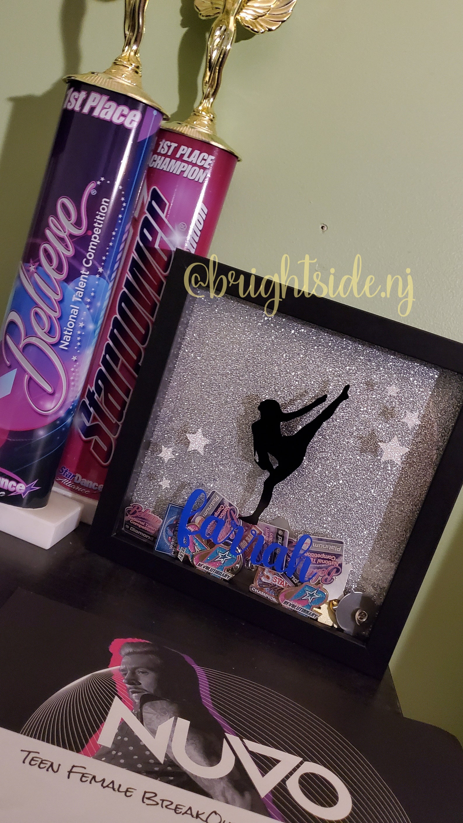 Sports Black Shadowbox Rear Loading Dance Cheer - Etsy
