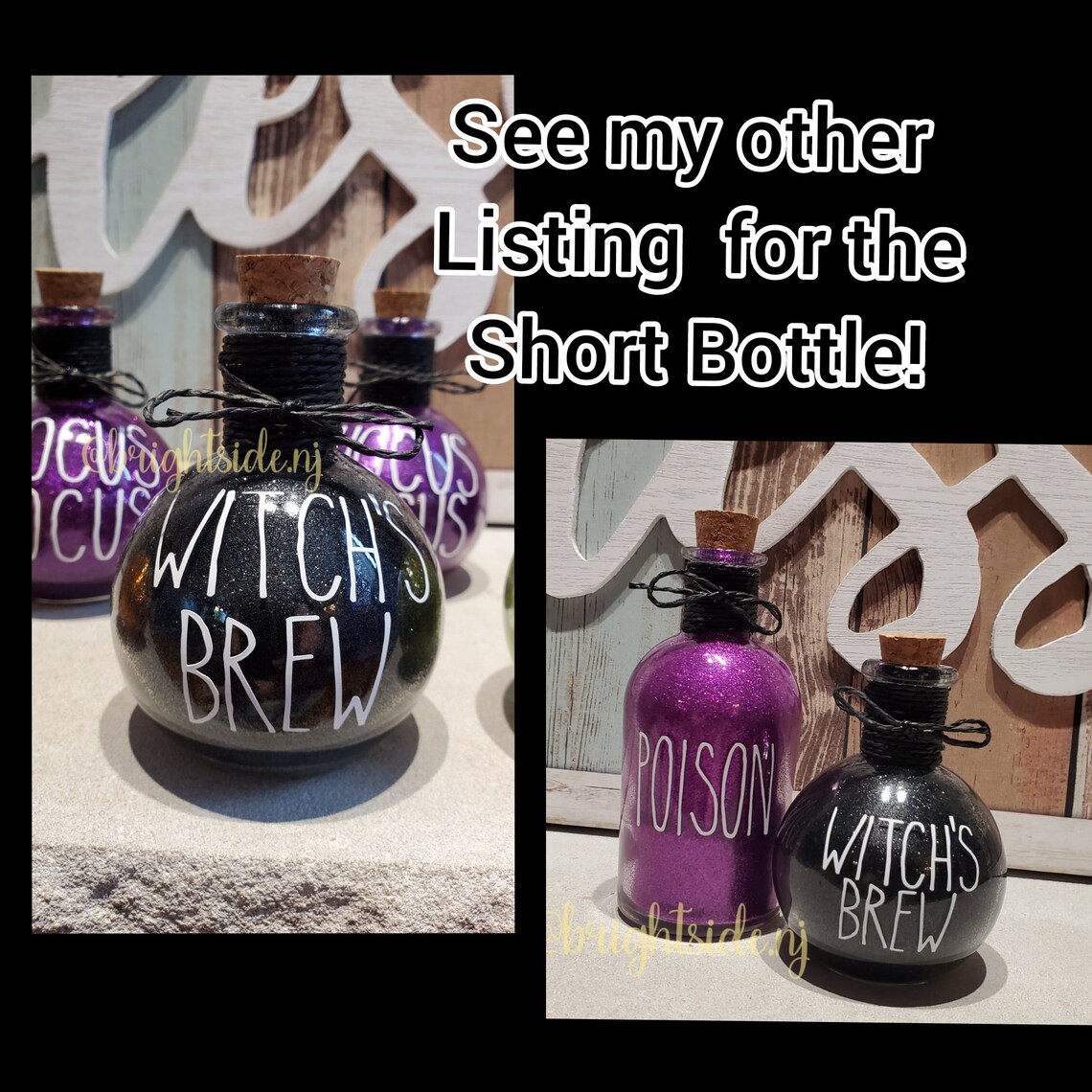 One Custom Potion Bottle - TALL Hot Halloween Decoration - Novelty ...