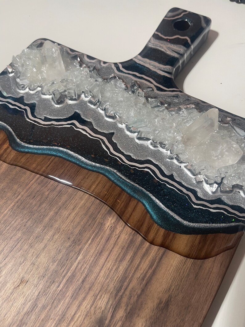 Blue & Silver Charcuterie Board, Charcuterie, Cheese Board, Serving ...