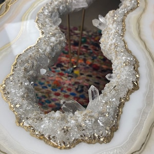 Custom Geode Inspired Coffee Table - Resin Table, Geode Art, Crystals ...