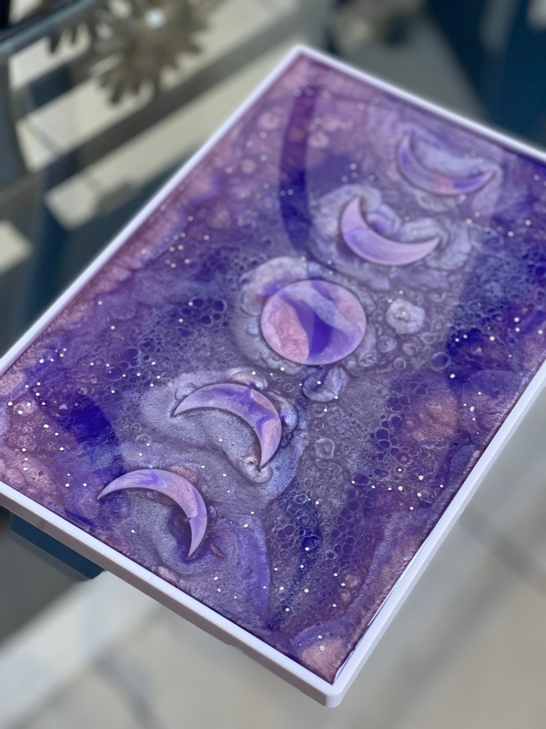 Moon Phase Tray small, Crescent Moon, Moon Phase, Resin Tray, Jewelry ...