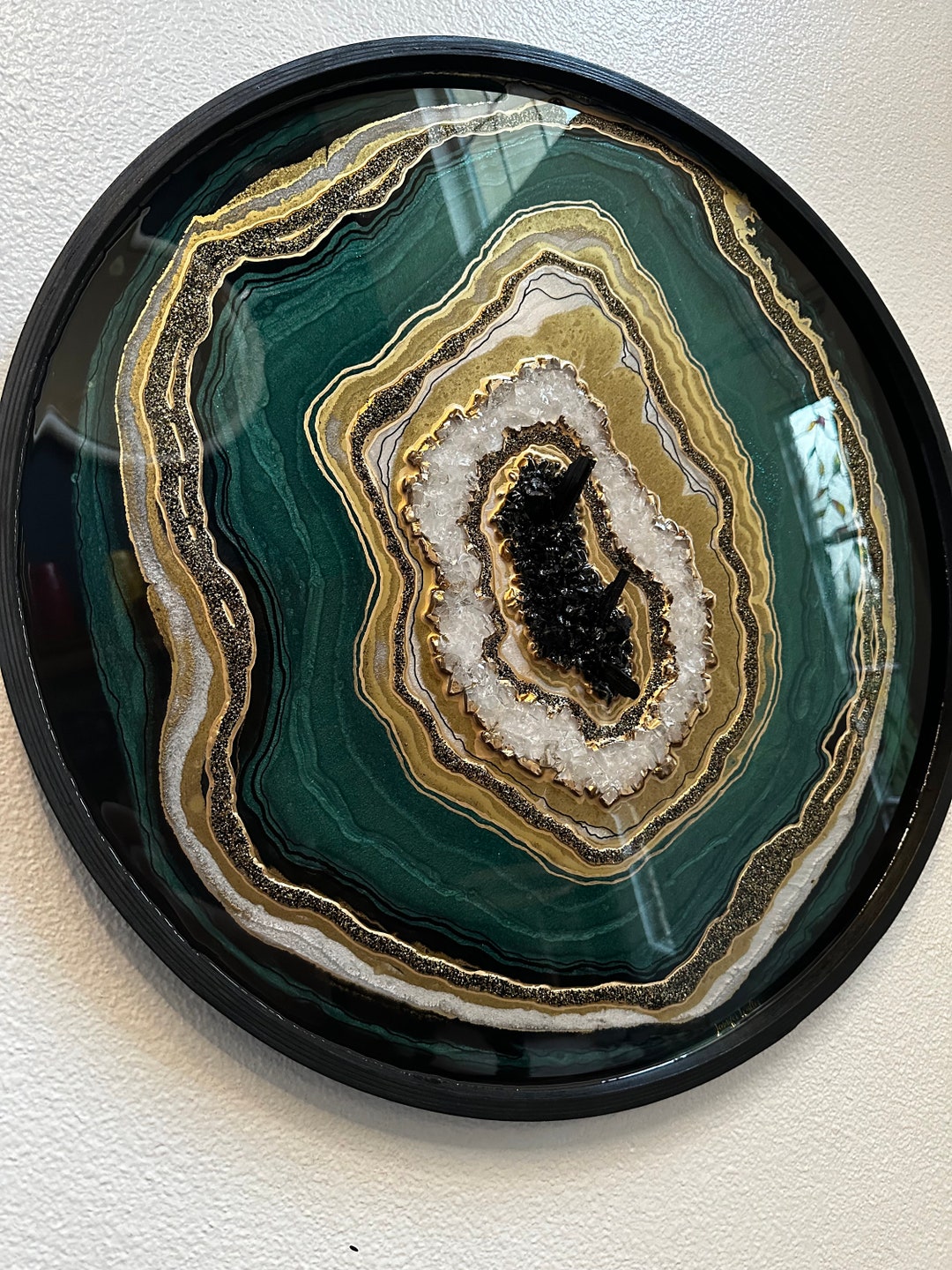 Emerald Geode Wall Art - Etsy