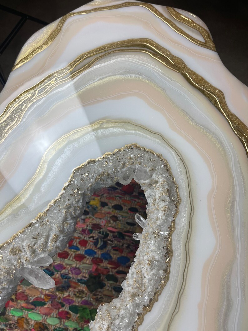 Custom Geode Inspired Coffee Table Resin Table Geode Art - Etsy